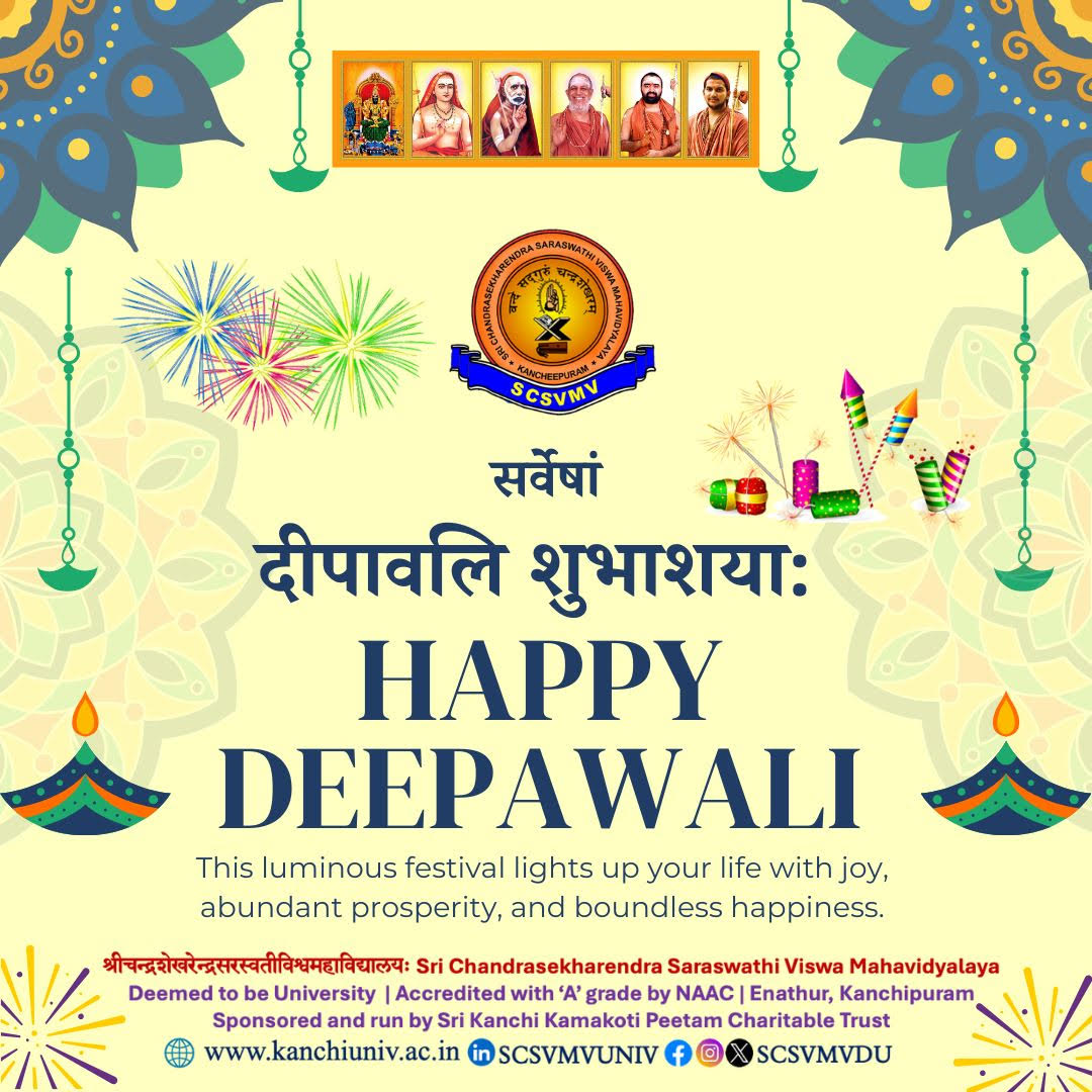 Deepawali Greetings - SCSVMV Deemed to be University