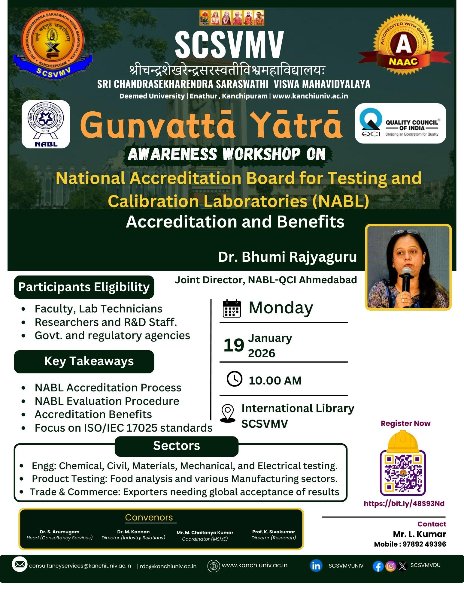 Gunvatta Yatra on NABL Accreditation for Testing and Calibration ...