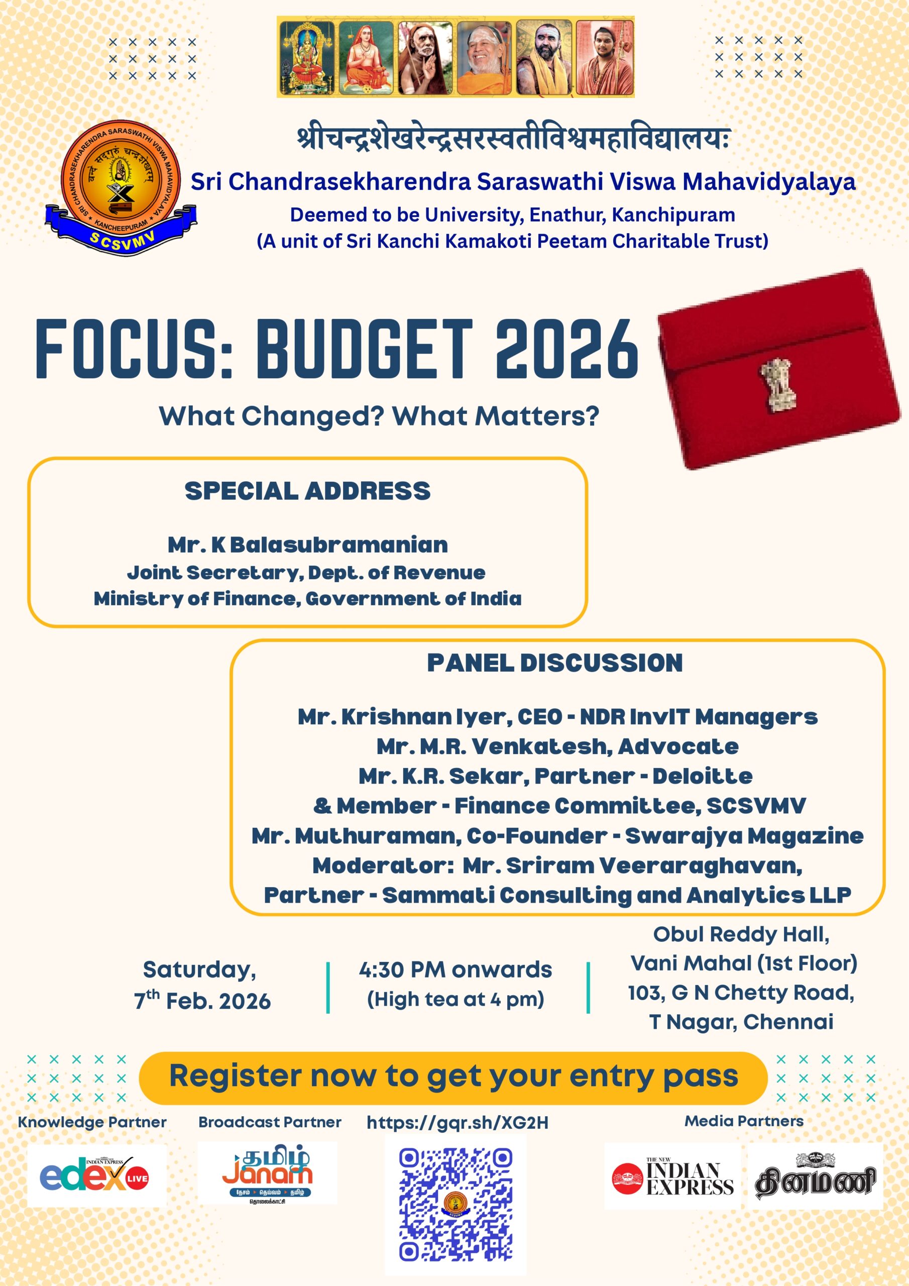 Focus - Budget 2026 ! What Changed? What Matters? - SCSVMV Deemed to be ...
